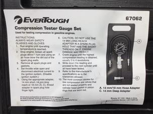 EVERTOUGH 67062 COMPRESSION TESTER GAUGE Good Pawn 1 Spokane WA